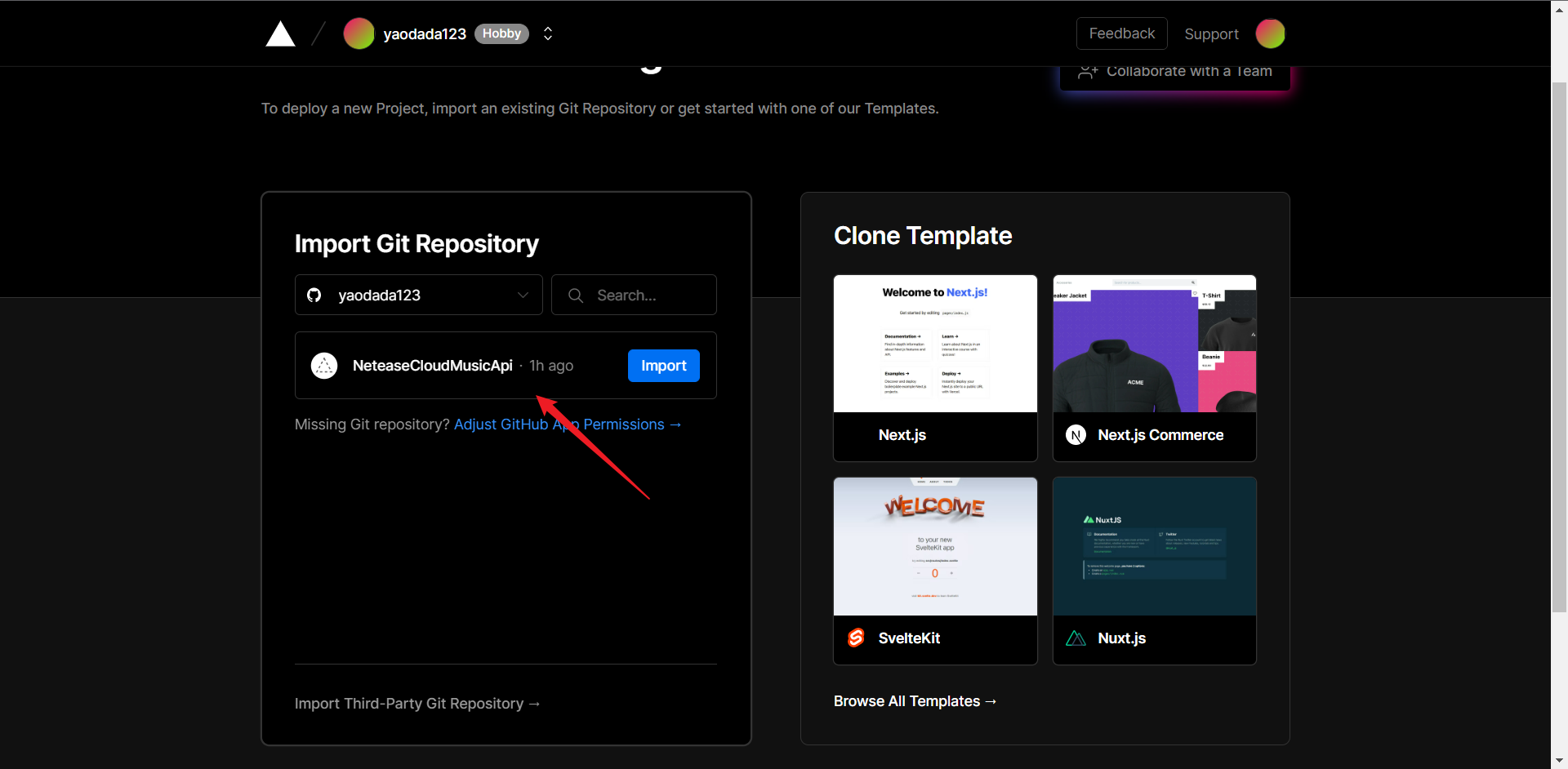 Vercel部署网易云音乐api_radishes-music.vercel.app-CSDN博客
