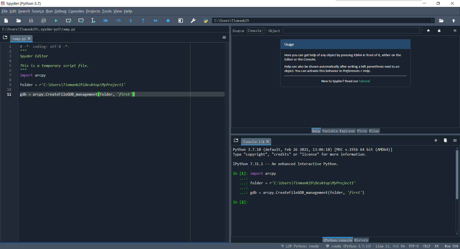 Anaconda3配置arcpy2.8（ArcGispro 2.8）_arcpy version2.8-CSDN博客