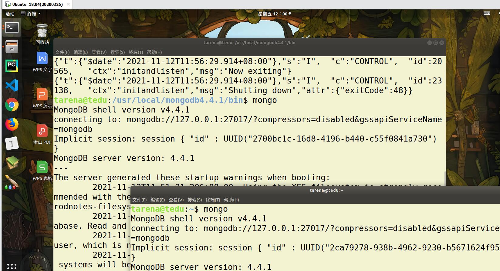 在linux下启动mongodb出现错误 connecting to 127.0.0.1:27017 :: caused by :: Connection refused :_运行时 ...