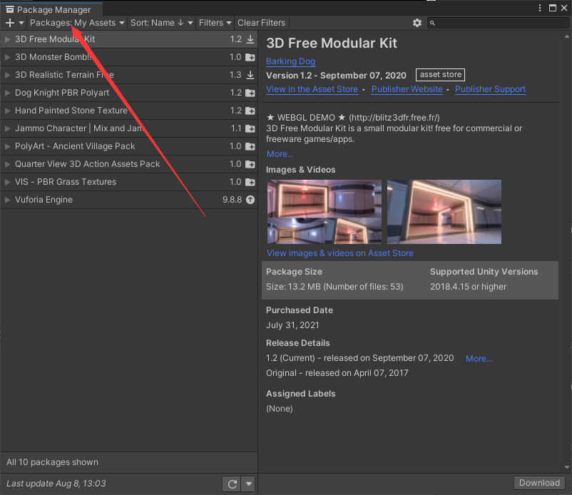 Unity开发——unityAssetStore使用_assetstore.unity-CSDN博客