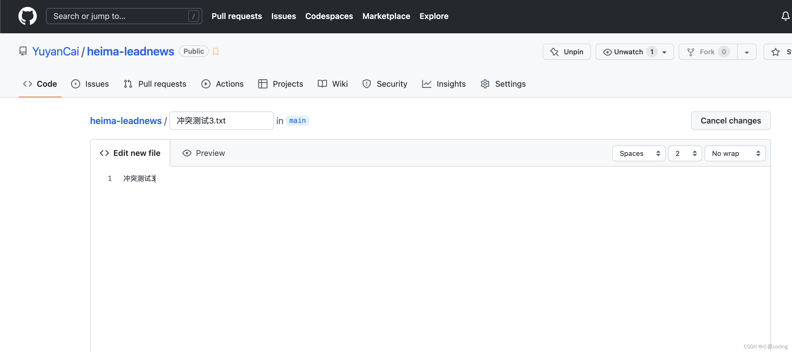 Github在线解决代码冲突（图文并茂）_github resolve conflict-CSDN博客