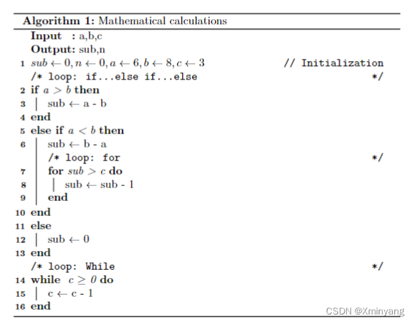 【LaTeX算法】(可直接运行)多种类型，是否含end行，自定义函数，对齐方式，支持中文，智能标签等_latex 算法-CSDN博客