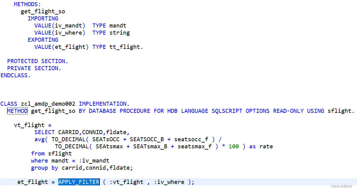 AMDP开发_SELECT-OPTIONS_amdp apply filter-CSDN博客