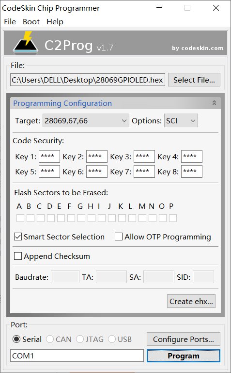 通过C2progv1.7进行dsp28069串口下载程序_c2prog下载-CSDN博客