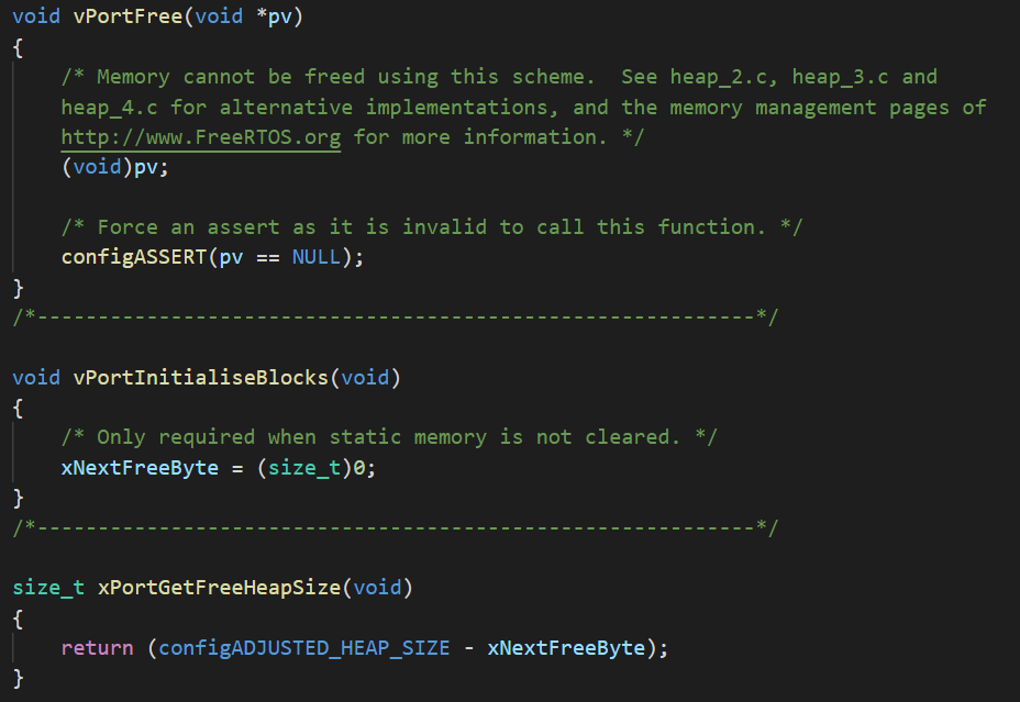 Freertos --- Pile of memory management - Programmer Sought
