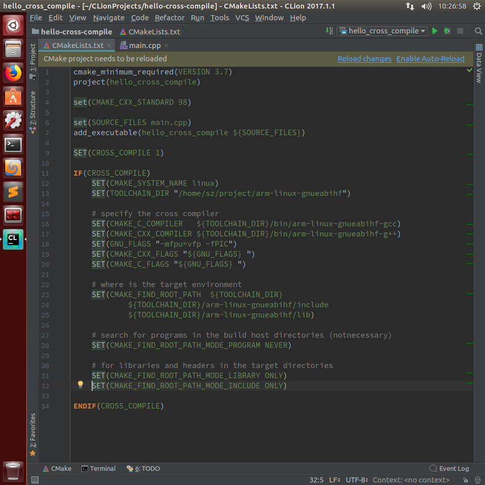 CLion中C/C++项目交叉编译说明 - 在x86编译，ARM开发板运行_clion 交叉编译_阿修的修行的博客-CSDN博客
