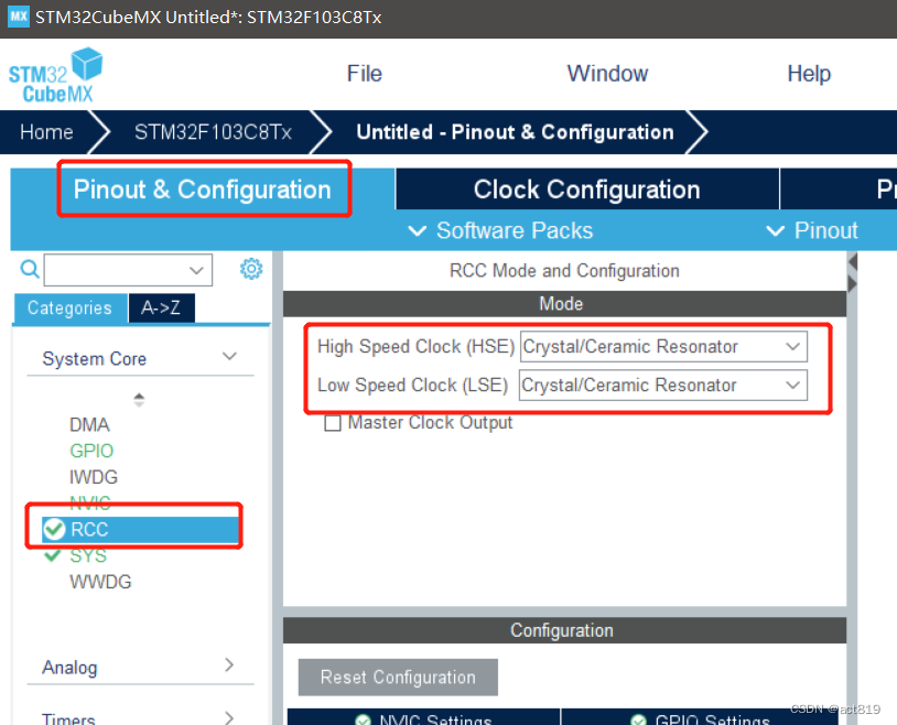 1：STM32CubeMX配置STM32F103C8T6驱动-下载软件配置RCC，CAN1,USART1_用stm32cube生成103c8t6的usb驱动-CSDN博客
