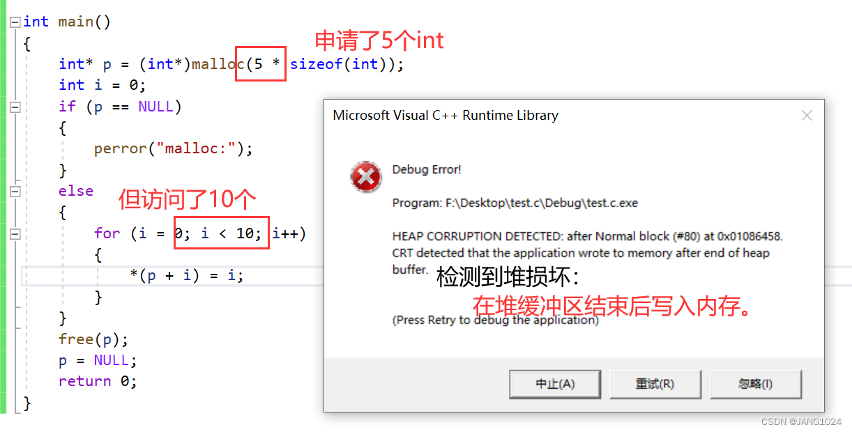 C语言动态内存管理函数（malloc、calloc、realloc 和 Free） Csdn博客 4674