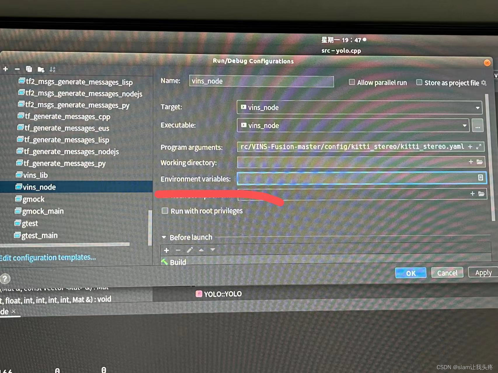 在clion Ide下进行camke控制及rundebug配置。clion Environment Variables Csdn博客