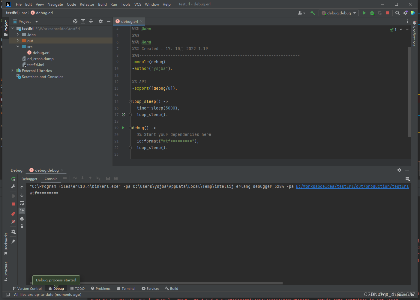 解决idea中调试erlang程序启动报错问题 Failed to setup debugger environment_idea erlang debug-CSDN博客