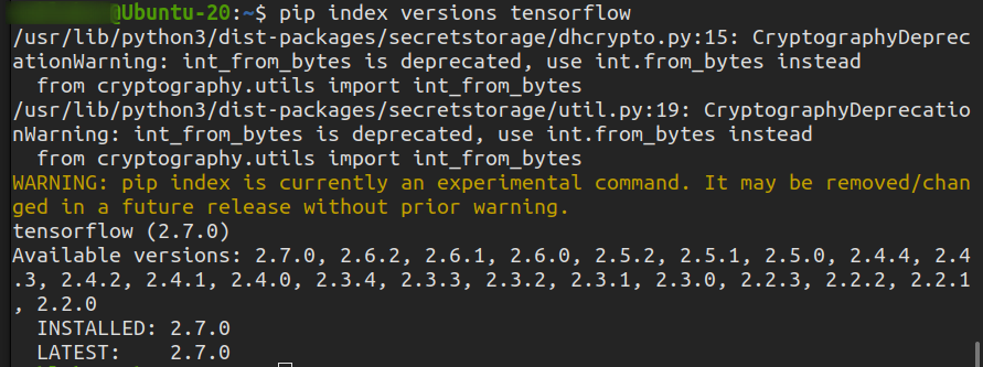 用pip查看要安装的python包的所有版本_pip查看包的可用版本-CSDN博客