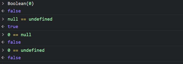 【js】0 == null 和 0 == undefined 转换结果为什么false_0==undefined-CSDN博客