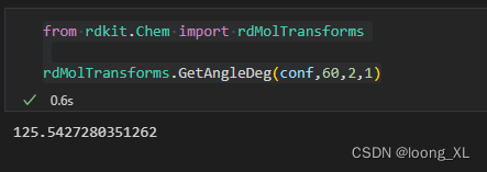 rdkit 3d结构距离键长矩阵获取rdDistGeom与键角度获取rdMolTransforms_loong_XL的博客-CSDN博客
