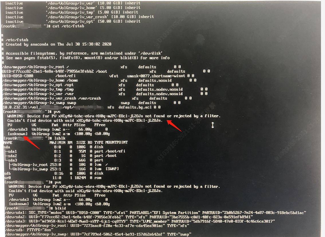 Linux操作系统重启后丢失/dev/sdb处理一例_linux操作系统如果找不到sdb文件如何修复-CSDN博客