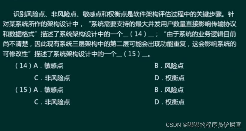 软考高级 系统架构师 软件架构设计练习题软考 高级系统架构师真题 Csdn博客