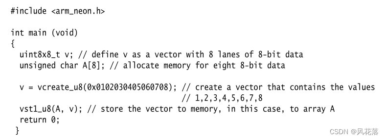 NEON学习笔记（2）NEON Intrinsics_风花落的博客-CSDN博客