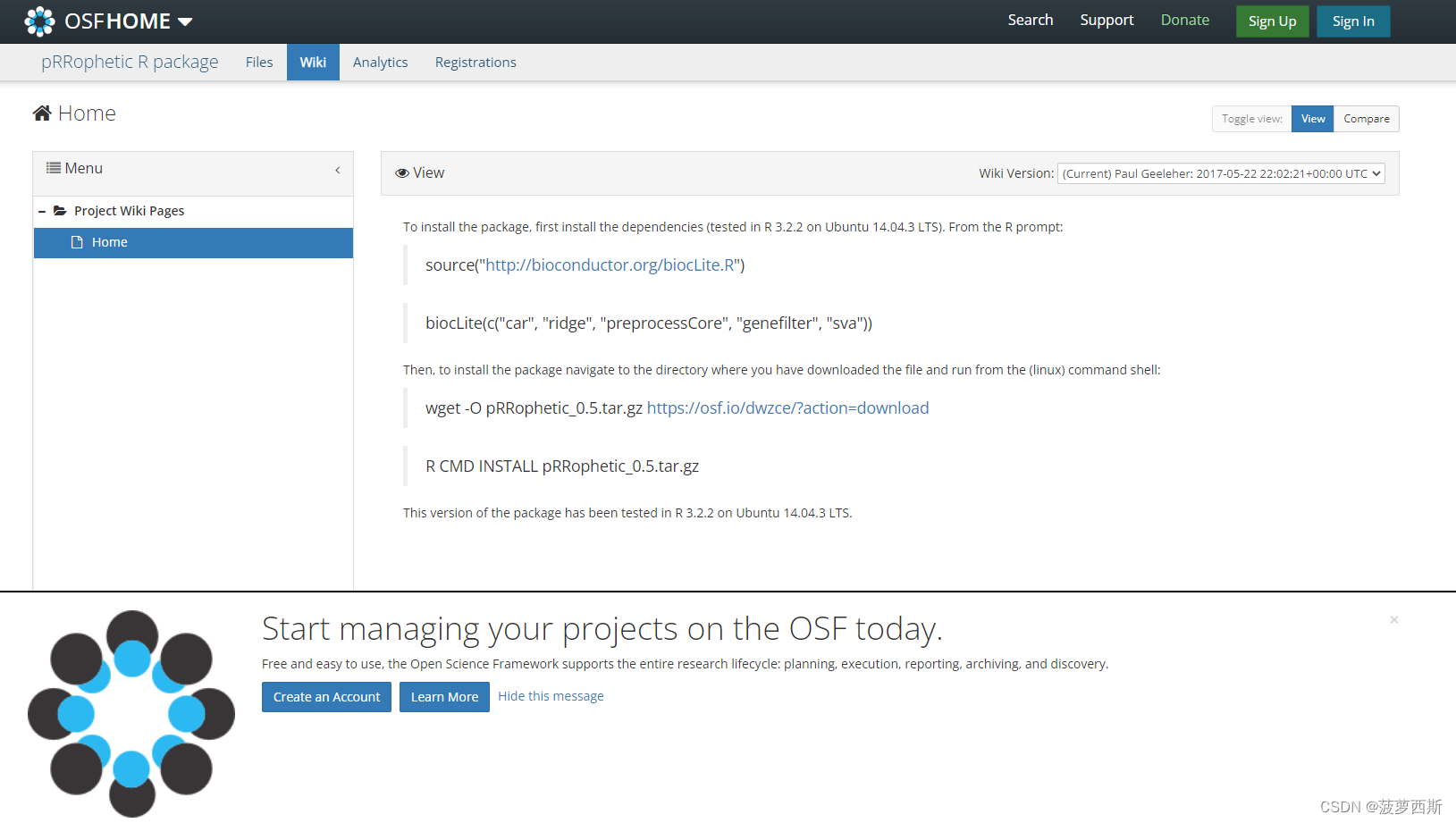 pRRophetic 通过基因表达水平预测临床化疗反应的R包-CSDN博客