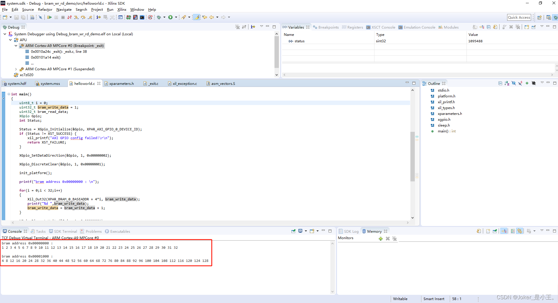 【JokerのZYNQ7020】LINUX_BRAM。_linux bram-CSDN博客