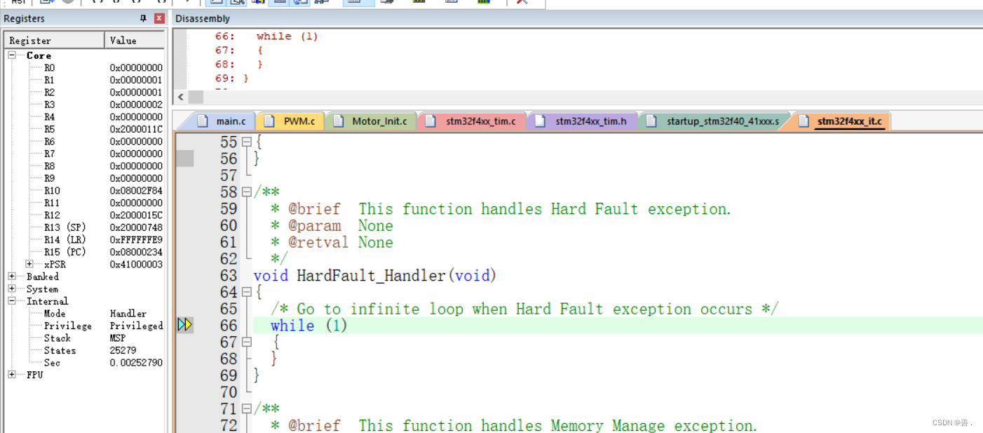 void HardFault_Handler(void)_go to infinite loop when hard fault exception occu-CSDN博客