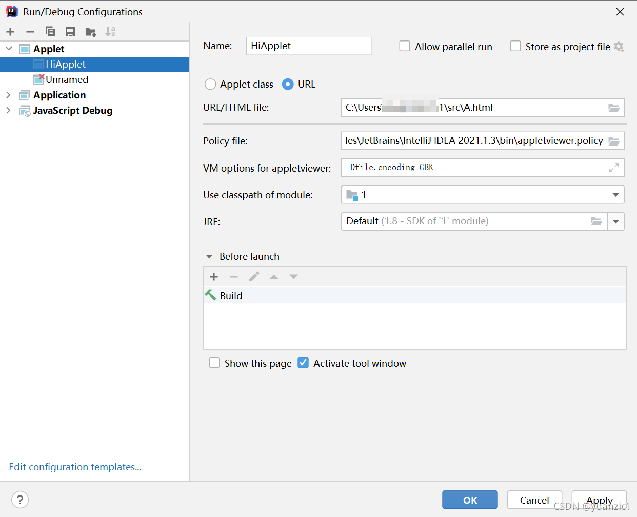如何在idea运行applet程序idea Applet Csdn博客