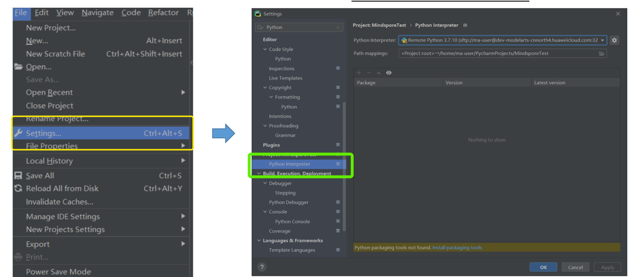 MindSpore 环境搭建操作手册_pycharm创建一个mindspore项目-CSDN博客