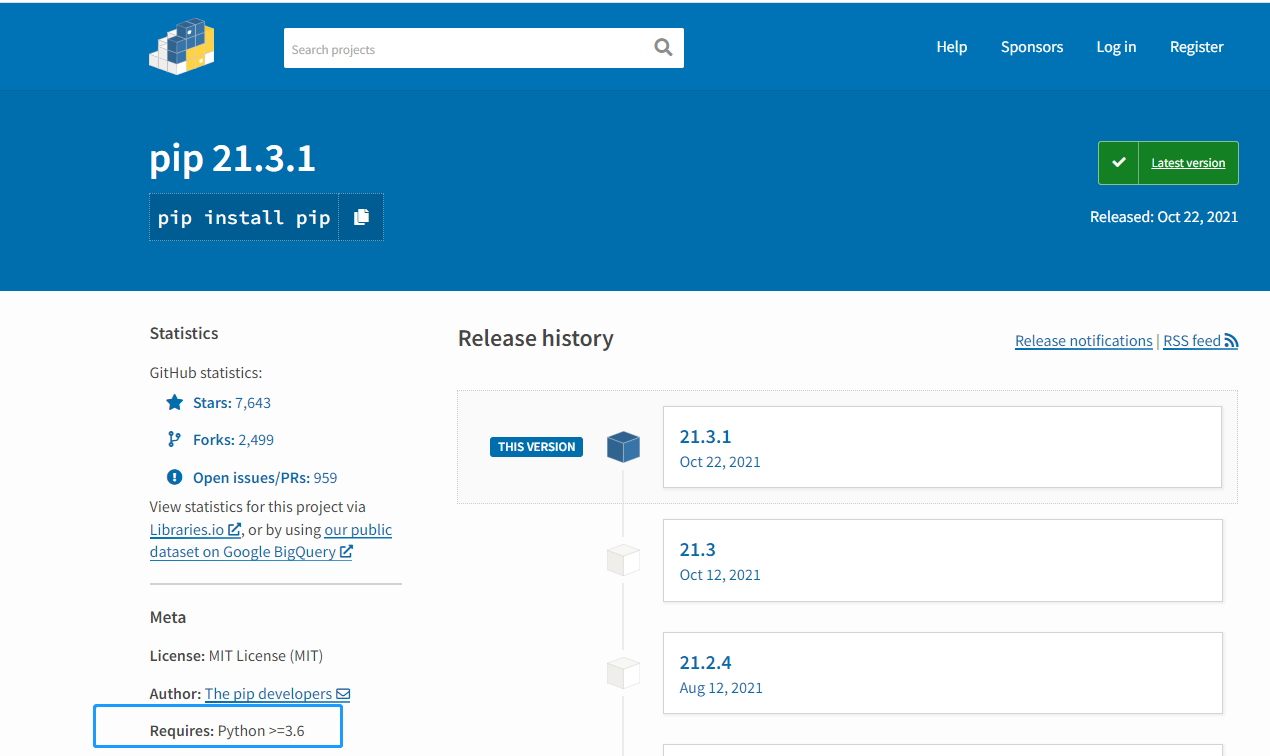 【小5聊】Python基础学习之python版本对应pip版本查看_python3.6对应的pip版本-CSDN博客