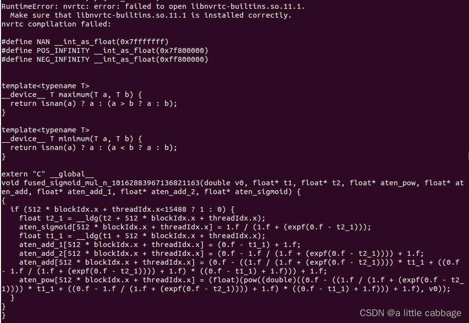 Solov2训练报错:runtimeerror Nvrtc Error Failed To Open Libnvrtc Builtinsso111 Csdn博客