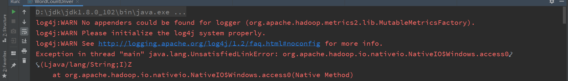 IDEA遇到Exception in thread “main“ java.lang.UnsatisfiedLinkError: org.apache.hadoop.io.nativeio ...