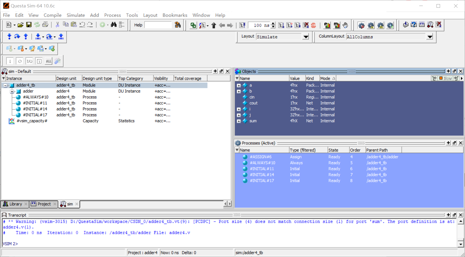 questasim的傻瓜式安装与仿真教程-CSDN博客