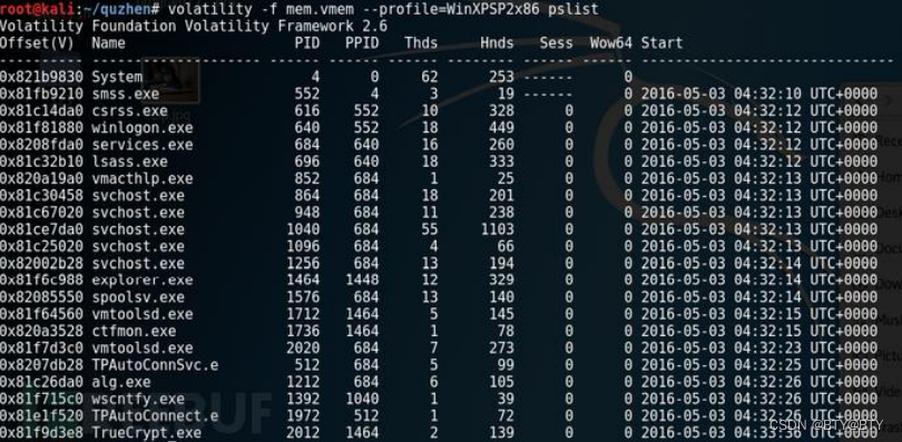 Ctf之misc 内存分析(volatility) Ctf Volatility Csdn博客