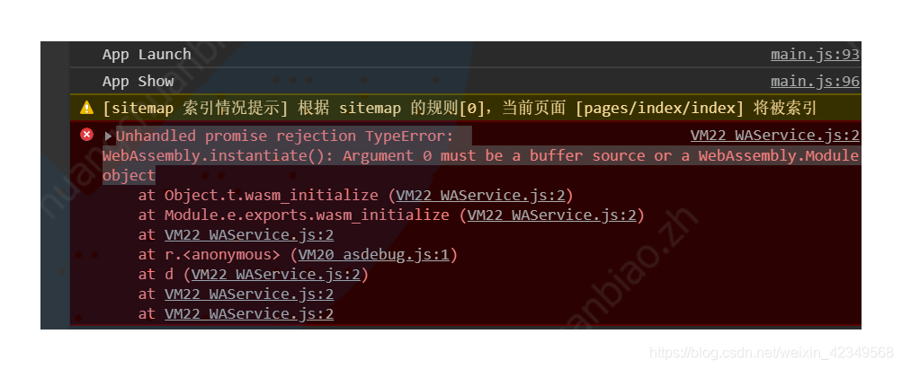 微信小程序报错:unhandled Promise Rejection Typeerror Stantiate