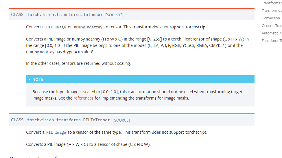 transforms.ToTensor() 与transforms.PILToTensor()_transforms piltotensor-CSDN博客