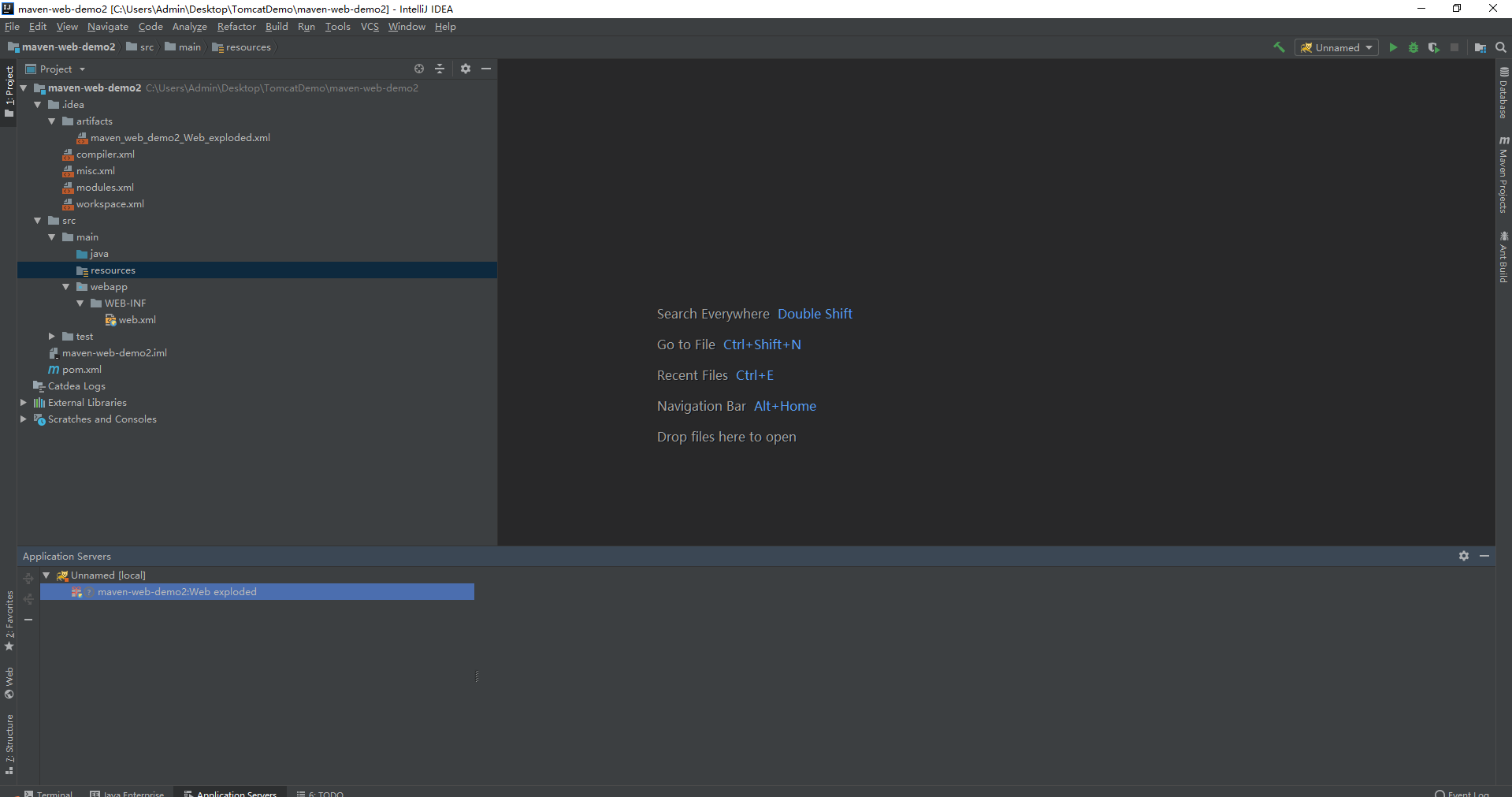 IDEA创建web工程+tomcat配置_web facet resources are not-CSDN博客
