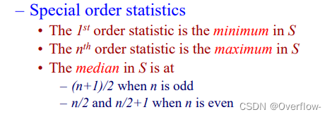 Medians and Order Statistics(中位数以及顺序统计问题）_median and order statistics ...