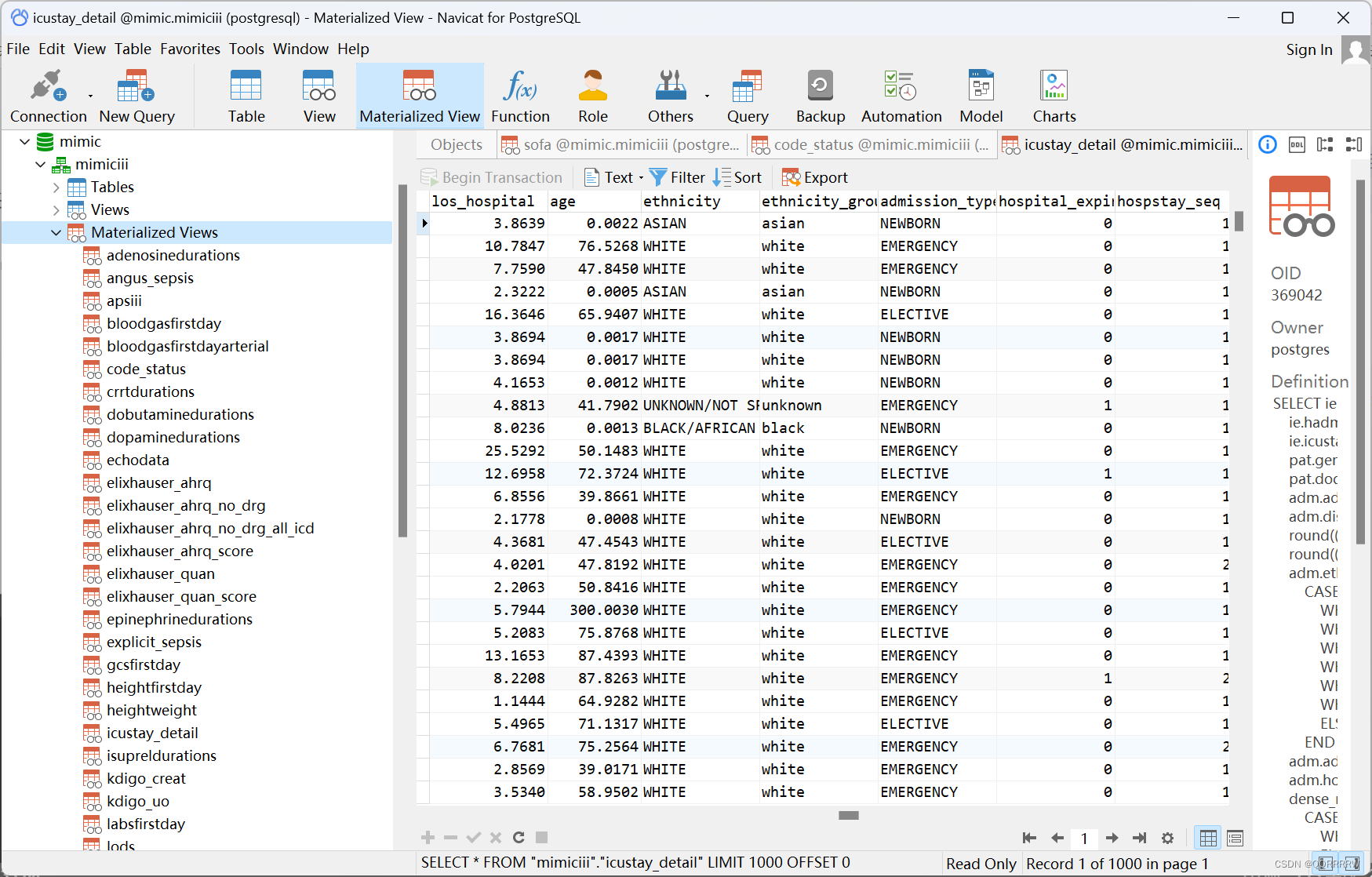 mimiciii视图配置_mimic 视图-CSDN博客