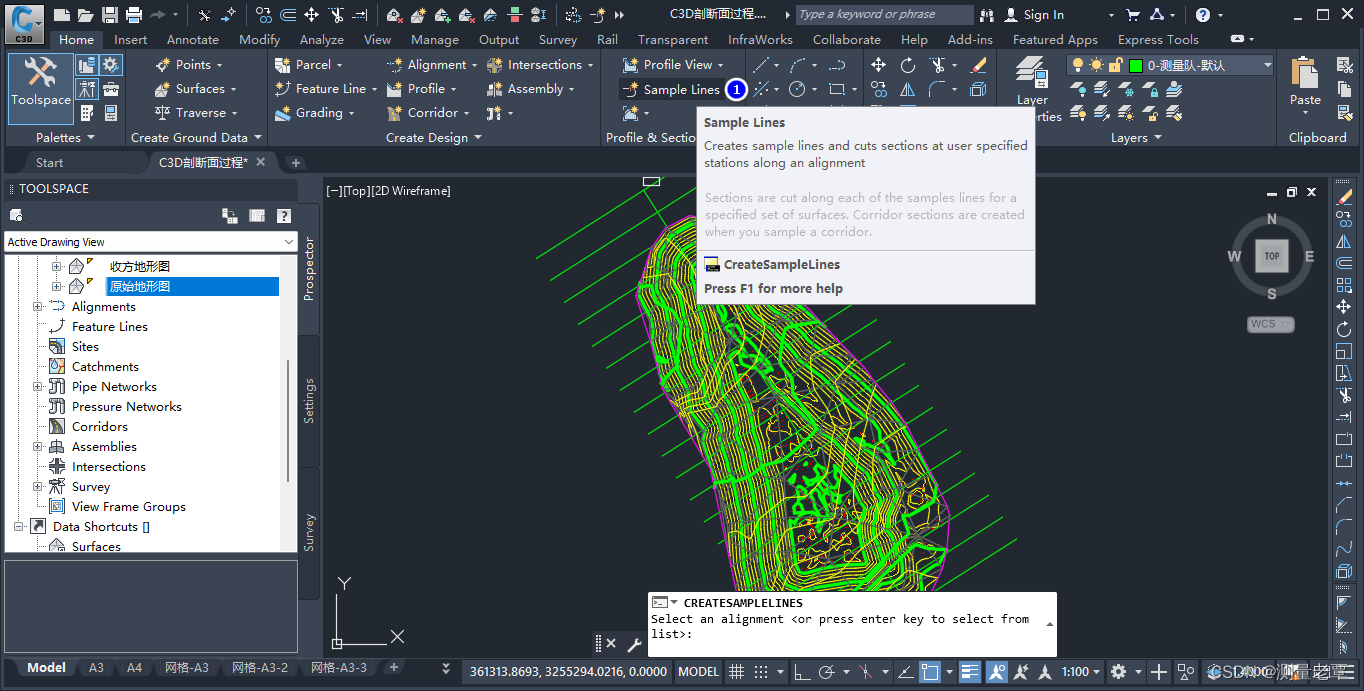 AutoCAD Civil 3D多期地形快速剖切横断面操作步骤-CSDN博客