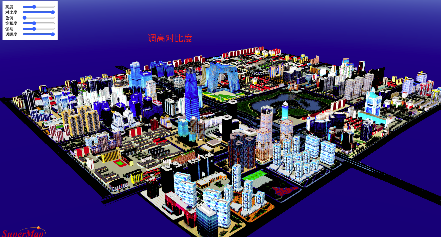 【超图+CESIUM】【基础API使用示例】06、超图｜CESIUM - 模型-场景颜色相关色调透明度设置_cesiumjs 设置模型透明度-CSDN博客
