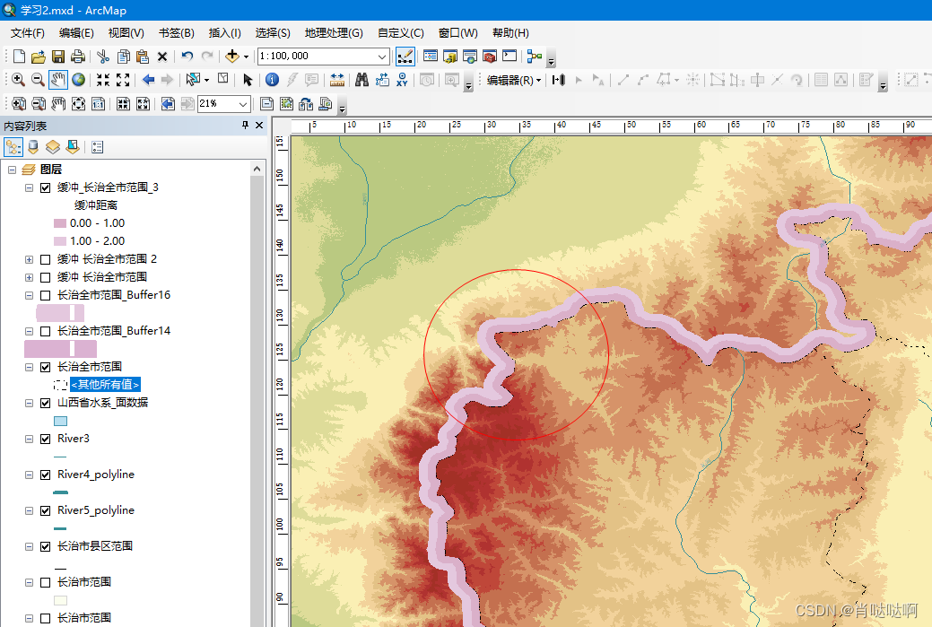 arcgis怎么制作边界渐变色，也通常叫做缓冲区_arcgis渐变色带图例-CSDN博客