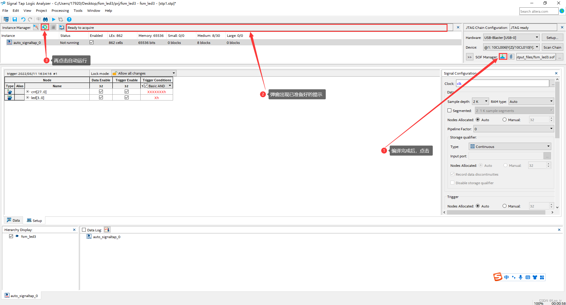 FPGA Quartus Prime 18.1初学者教程之Singal Tap的使用_singaltap-CSDN博客