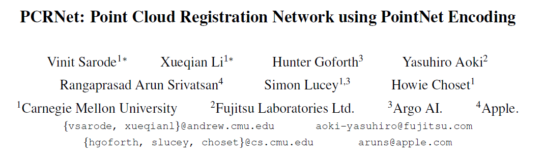 PCRNet: Point Cloud Registration Network using PointNet Encoding-CSDN博客