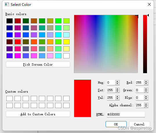QT选择颜色的调色板功能_qt 调色板-CSDN博客