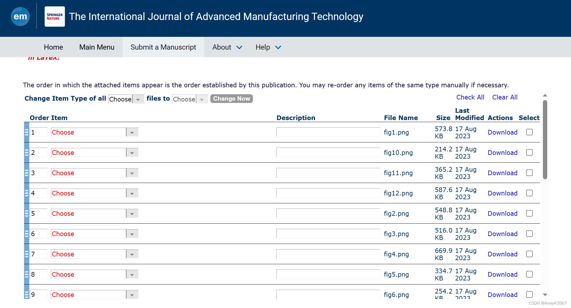 Springer投稿流程LaTeX版本----The International Journal of Advanced Manufacturing Technology_package ...