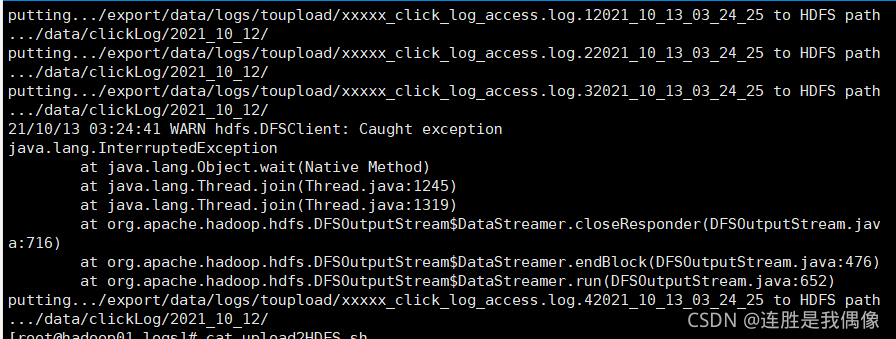 Hadoop(2)—— Hdfs(2)—— Shell采集数据到hdfs有亿点bug需要解决第2关采集目录下所有新文件到hdfs Csdn博客