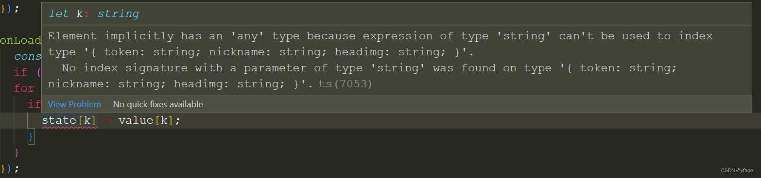 Ts下使用for in 循环遍历出key值后，动态赋参报错_ts for in-CSDN博客