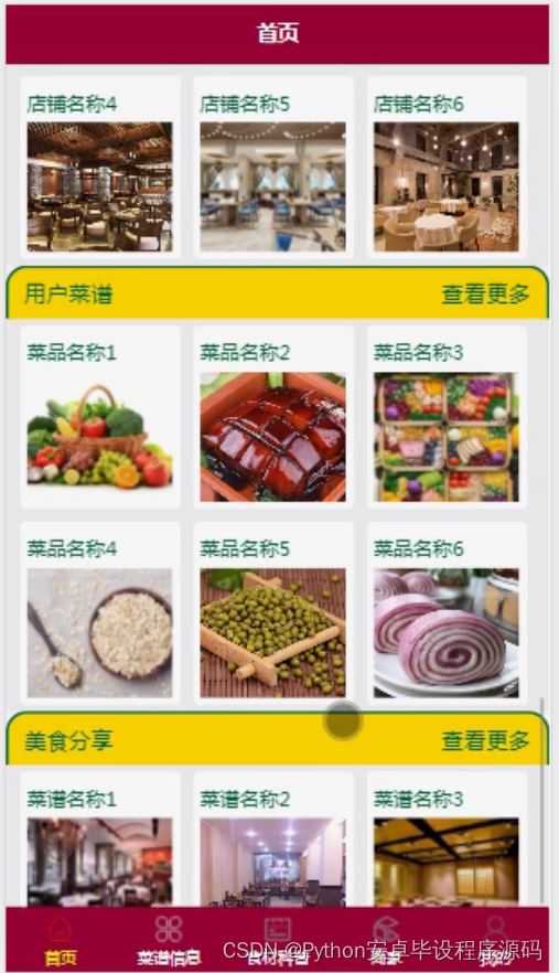 附源码 计算机毕业设计pythonuniapp美食家小程序开发7mp78程序lw远程部署 Csdn博客