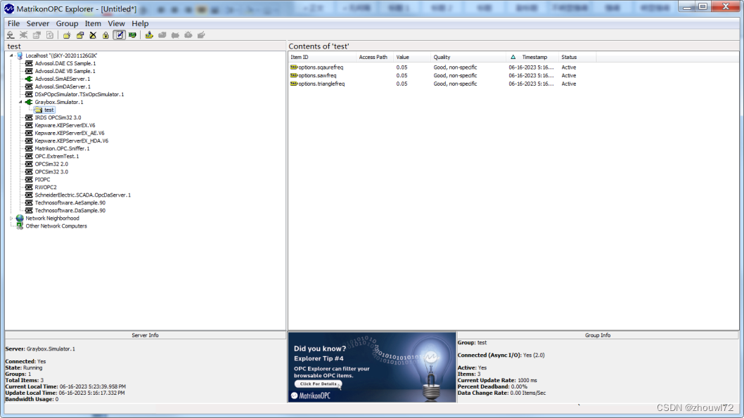通讯软件010——分分钟学会MatrikonOPC Explorer_matrikon opc explorer-CSDN博客