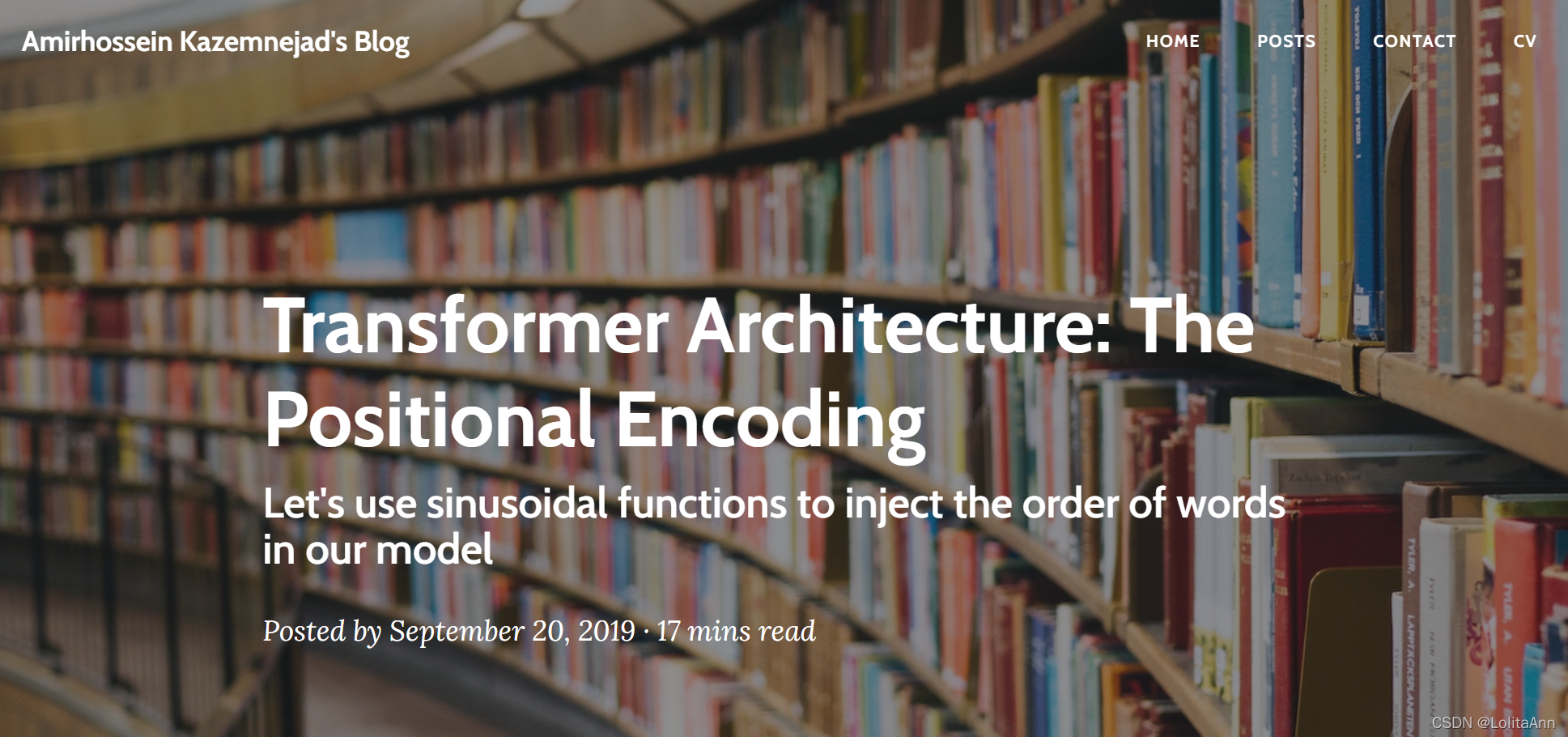 Transformer 结构详解:位置编码 Transformer Architecture The Positional Encoding Csdn博客