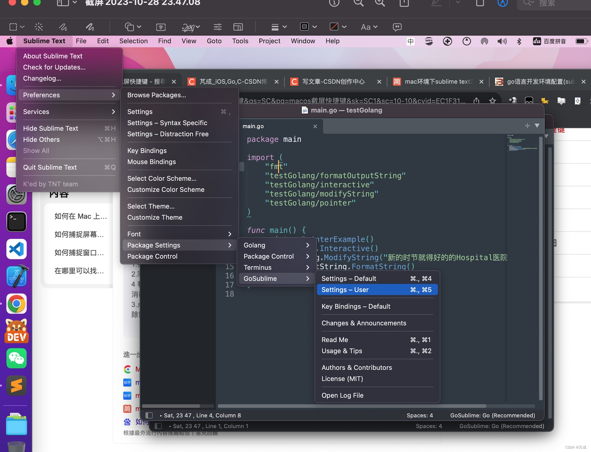 Sublime Text4在MacOS下配置Golang_sublime golang-CSDN博客