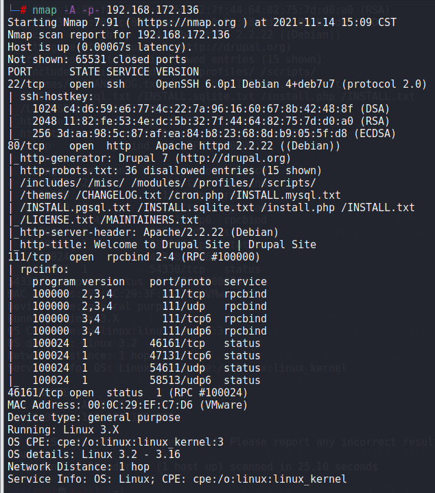 Vulnhub靶场渗透测试系列DC-1(Drupal漏洞)_drupal漏洞 vulhub-CSDN博客
