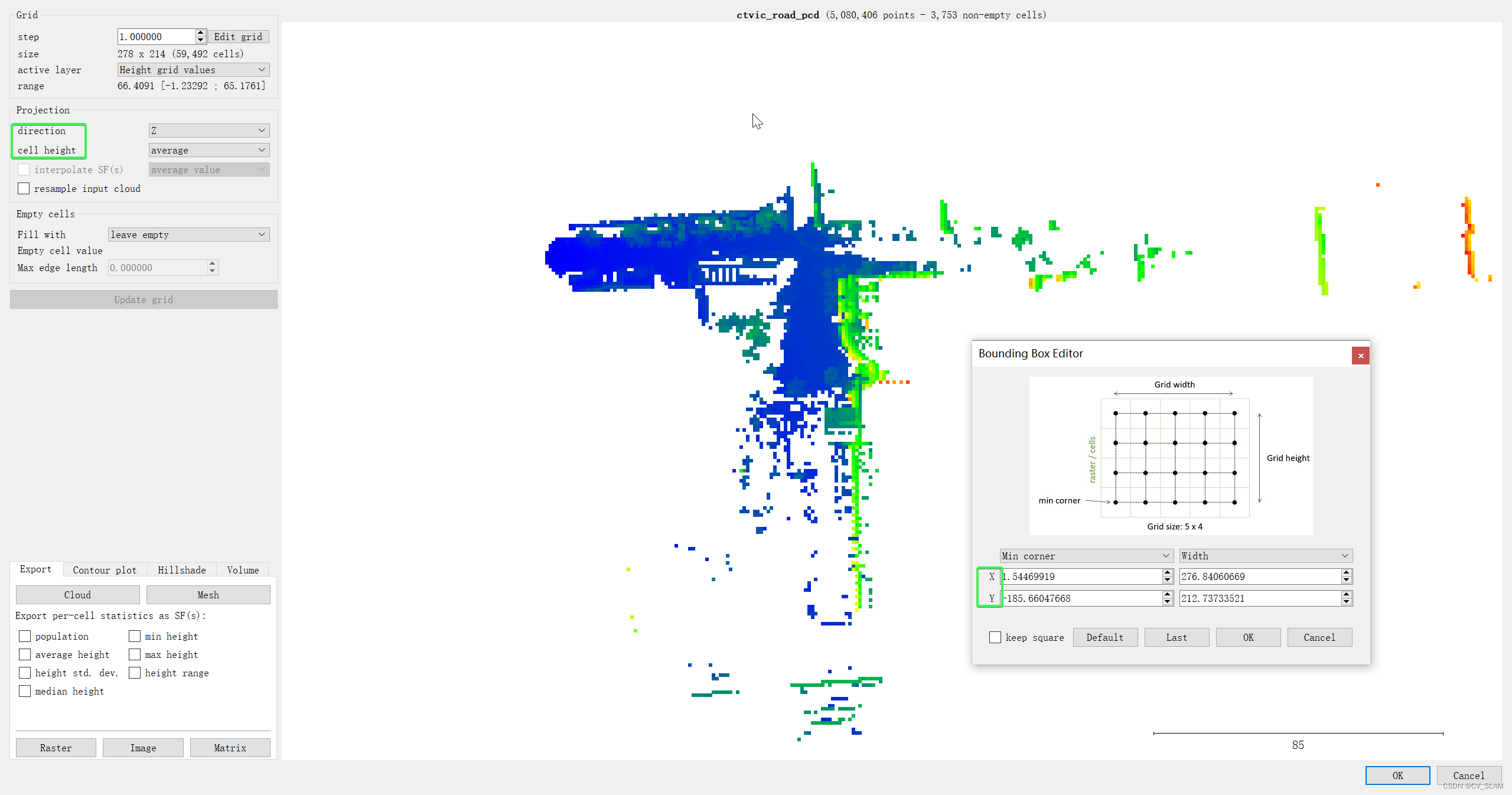 CloudCompare功能介绍-Rasterize_cloudcompare rasterize-CSDN博客